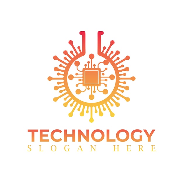 Vibrant Sun-Inspired Technology Logo with Futuristic Circuits | Jiffy ...