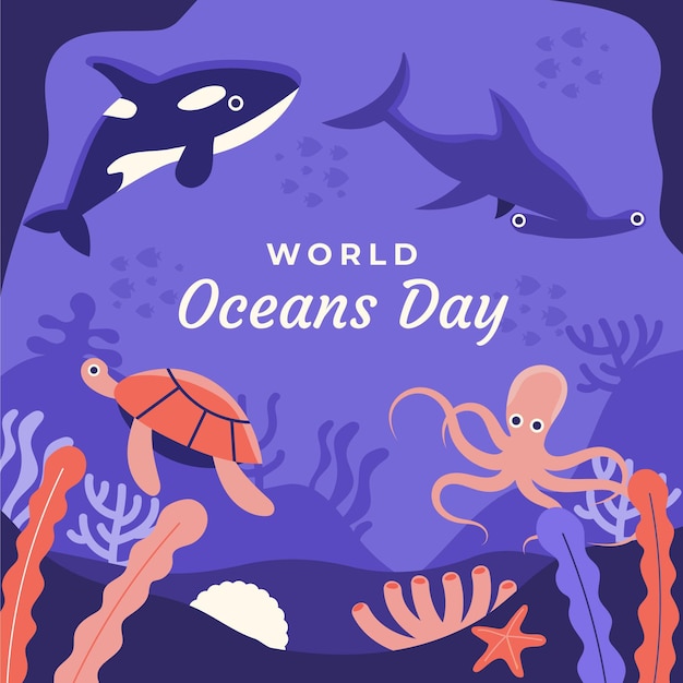 Vibrant Underwater Creatures Celebrate World Oceans Day | Jiffy Designs