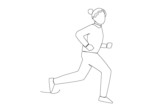 Minimalist Runner Illustration Depicts Active Lifestyle | Jiffy Designs