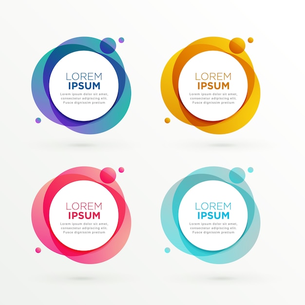 Vibrant Circular Design Elements with Placeholder Text | Jiffy Designs