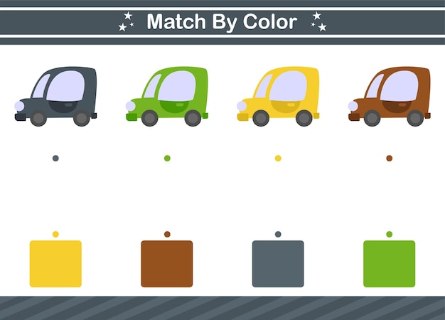 Vibrant Collection of Matching Cartoon Cars and Shapes | Jiffy Designs