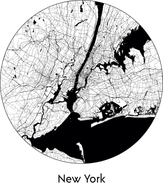 Intricate Map of New York City's Iconic Urban Landscape | Jiffy Designs