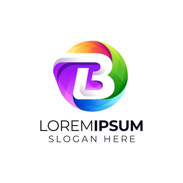 Vibrant Geometric B-Shaped Logo with Colorful Gradient Design | Jiffy ...