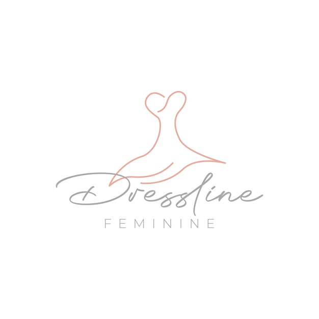 Elegant Feminine Silhouette with Flowing Cursive Lettering | Jiffy Designs