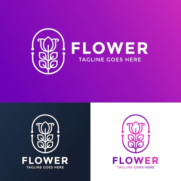 Minimalist Floral Logo with Elegant Typographic Tagline | Jiffy Designs