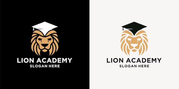 Majestic Lion in Graduation Cap Emblem for Academic Institution | Jiffy ...