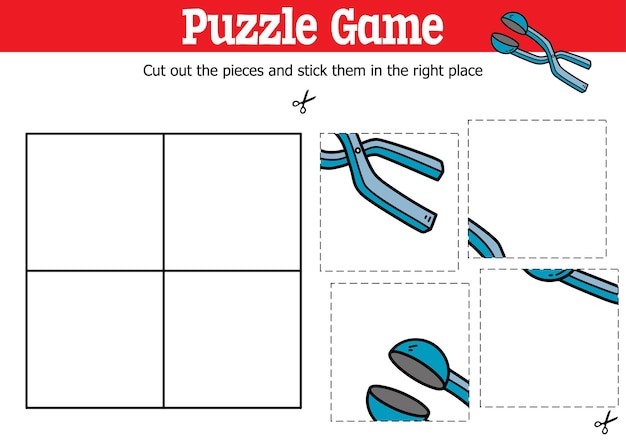Engaging Puzzle Game with Vibrant Scissors Pieces | Jiffy Designs