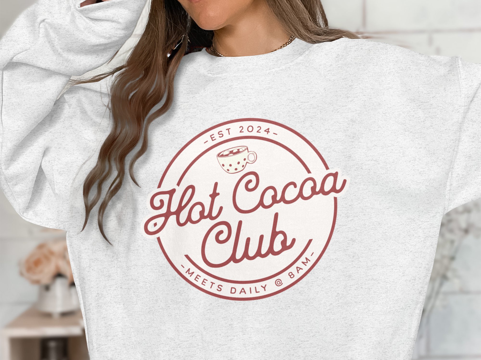 Hot Cocoa Club PNG Digital Design For Shirts, Coffee Lover Sublimation ...