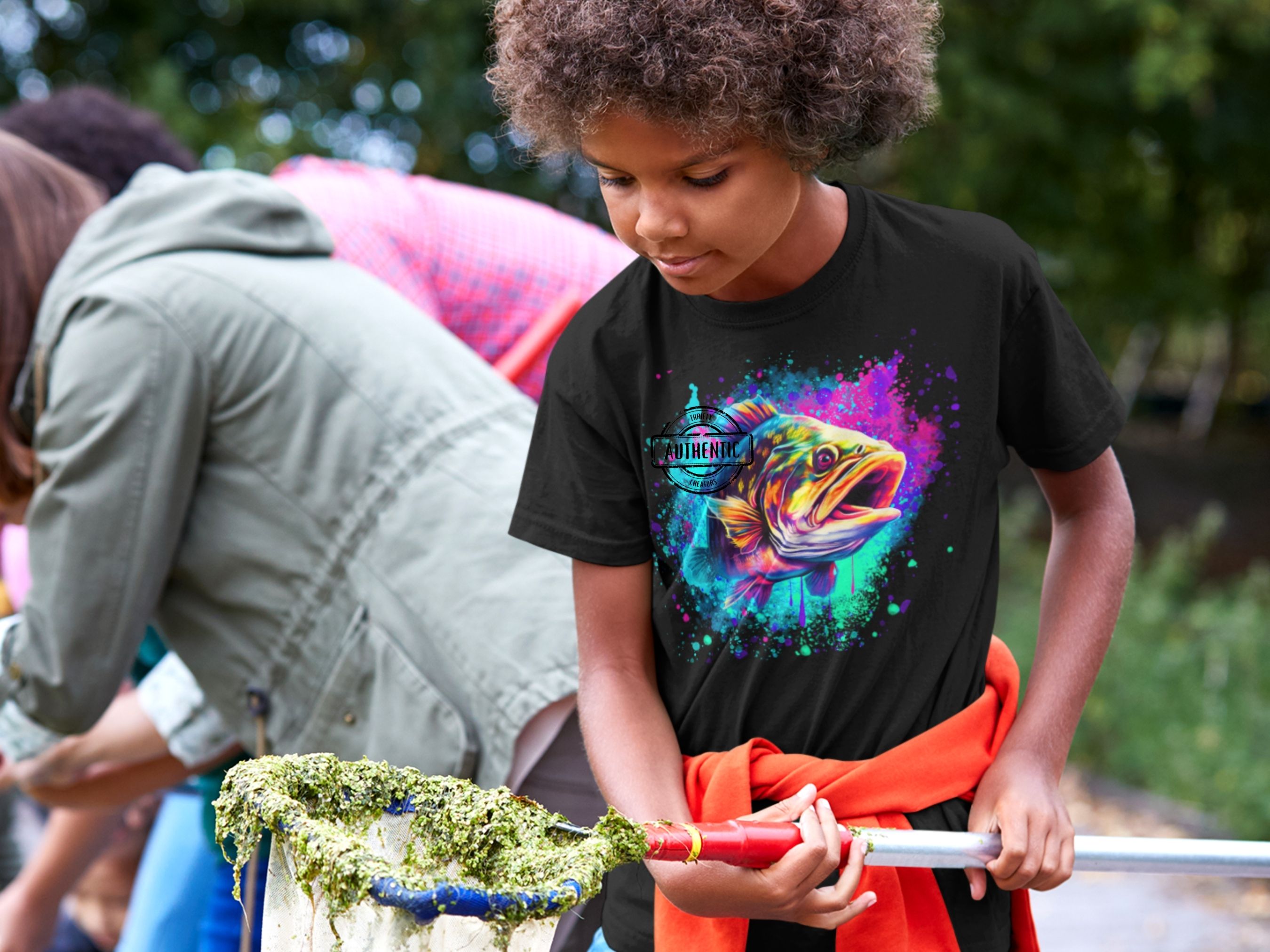 'Vibrant Splashing Fish' Dynamic and Colorful Aquatic Design with ...