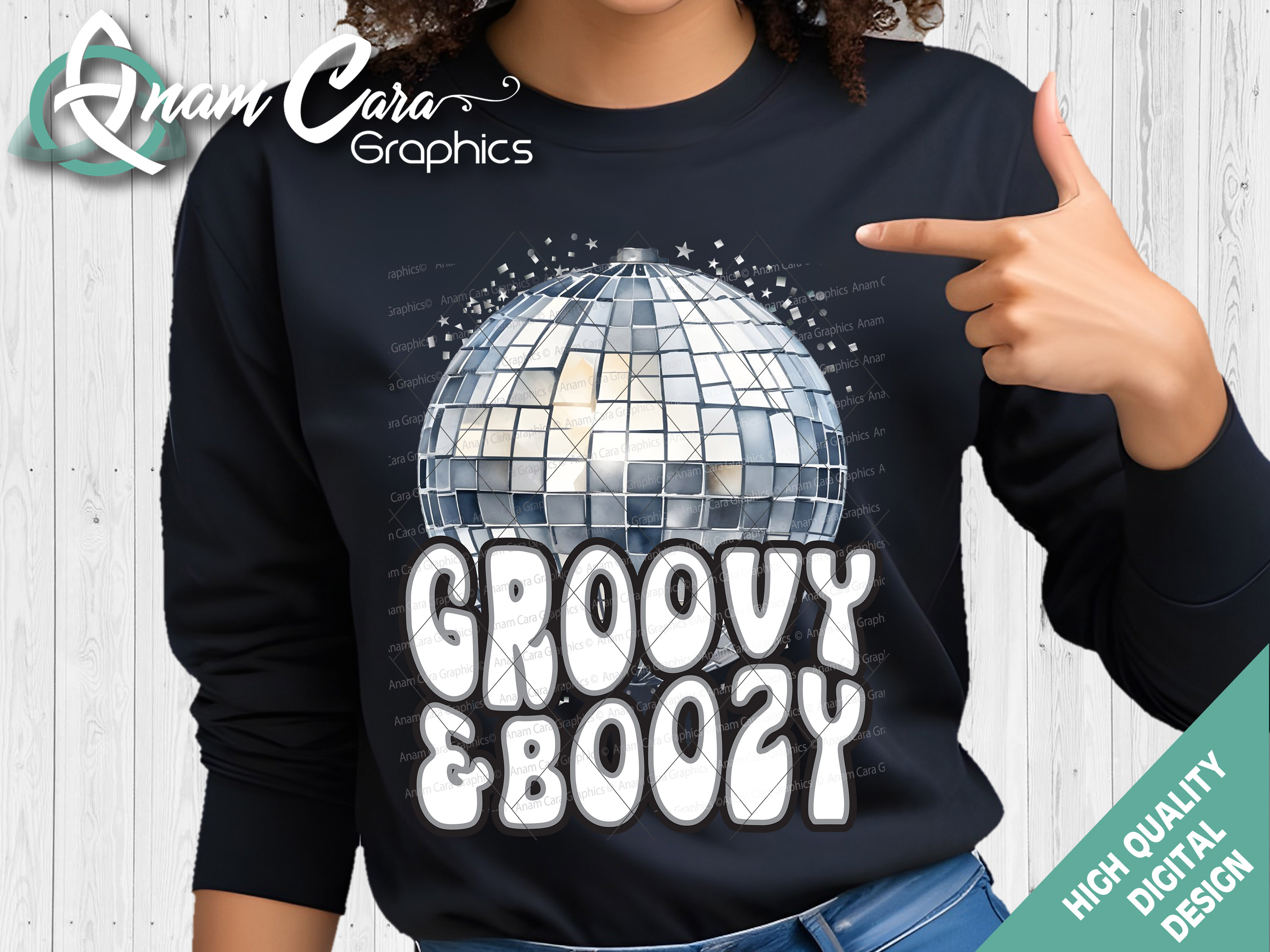 'Groovy & Boozy' Disco Ball Extravaganza with Retro Typography | Jiffy ...