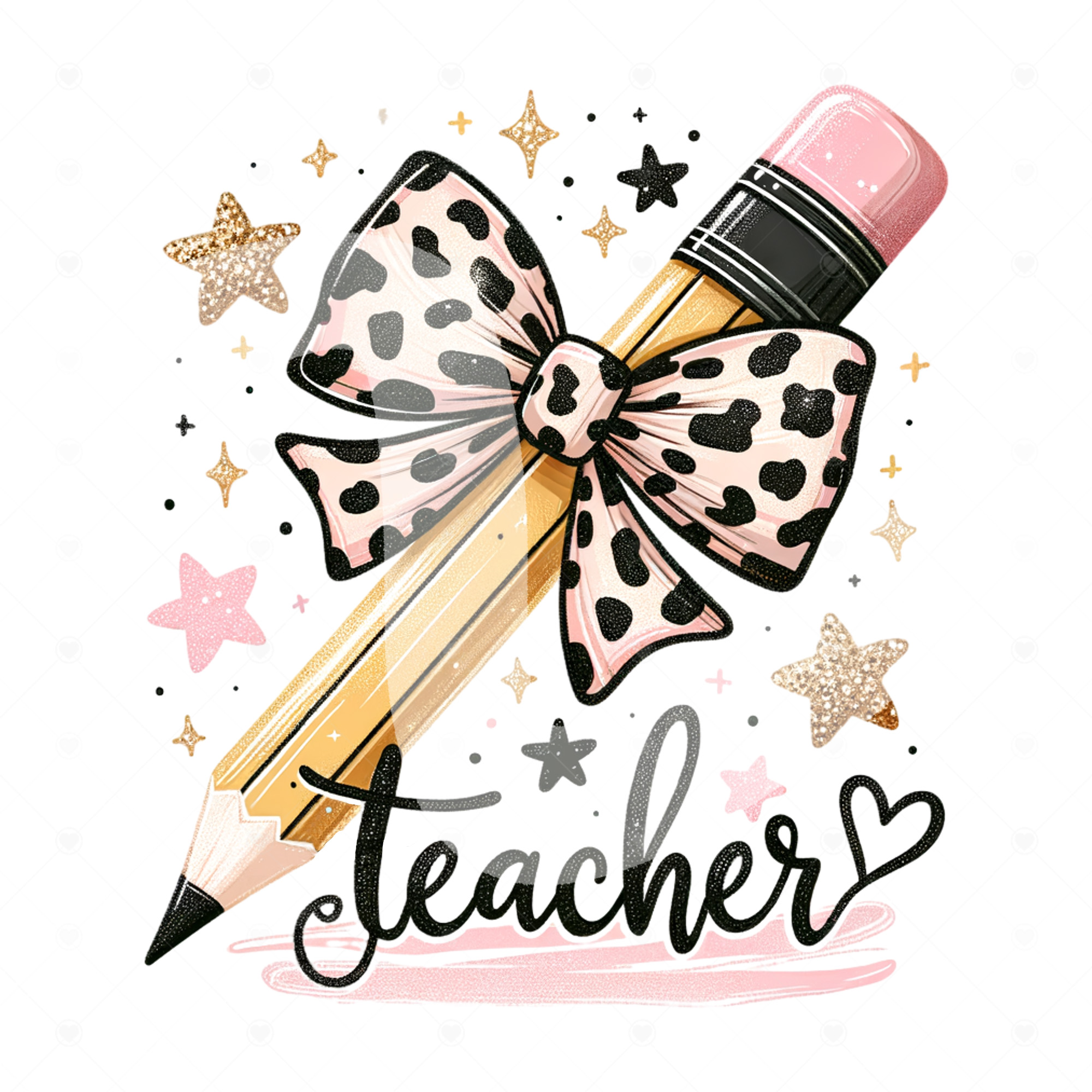 Teacher Pencil PNG, Teacher Coquette PNG, Back to School Shirt PNG ...