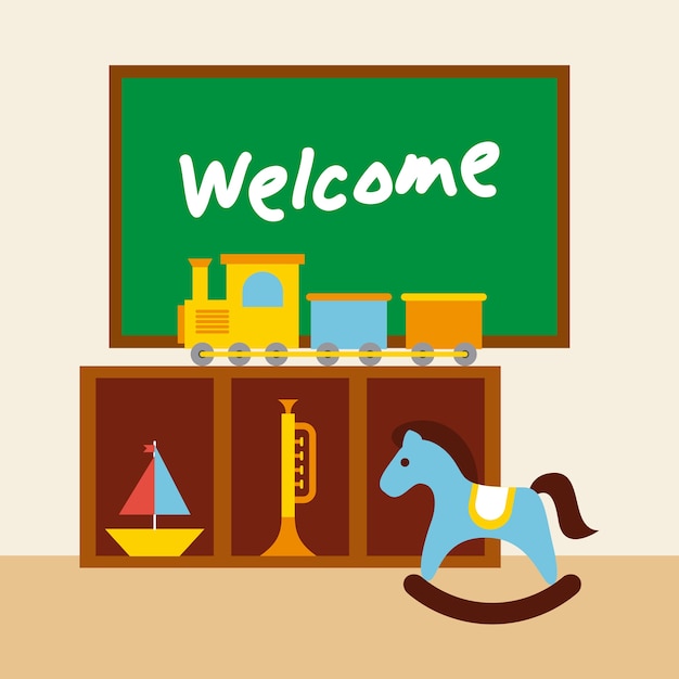 Charming Classroom Decor with Playful Toys and Welcome Sign | Jiffy Designs