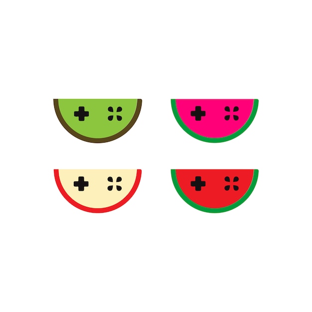 Vibrant Watermelon-Themed Gaming Icons Collection | Jiffy Designs