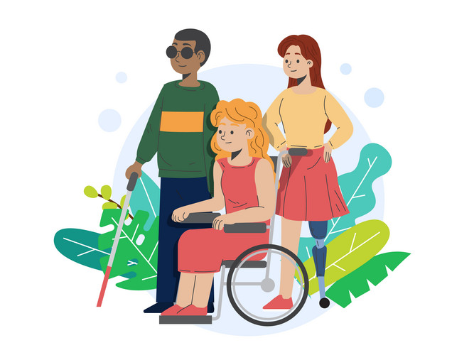Disabled People Character Design | Jiffy Designs