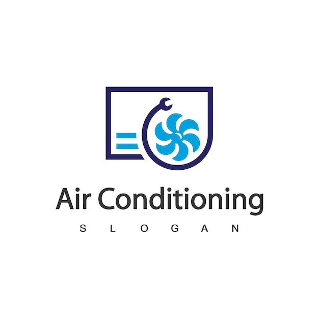 Sleek and Efficient Air Conditioning Icon with Slogan | Jiffy Designs