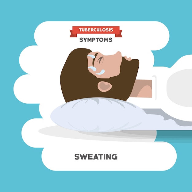 Illustration of Sweating Symptom for Medical or Health Awareness ...