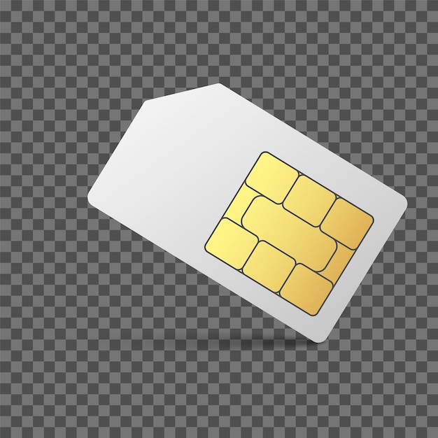 Cellular Data SIM Card on Transparent Background | Jiffy Designs
