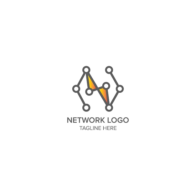 Interconnected Nodes Forming a Dynamic Network Symbol | Jiffy Designs