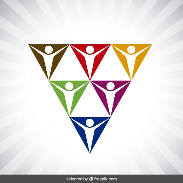 Vibrant Triangular Figures Forming a Pyramid Graphic Design | Jiffy Designs