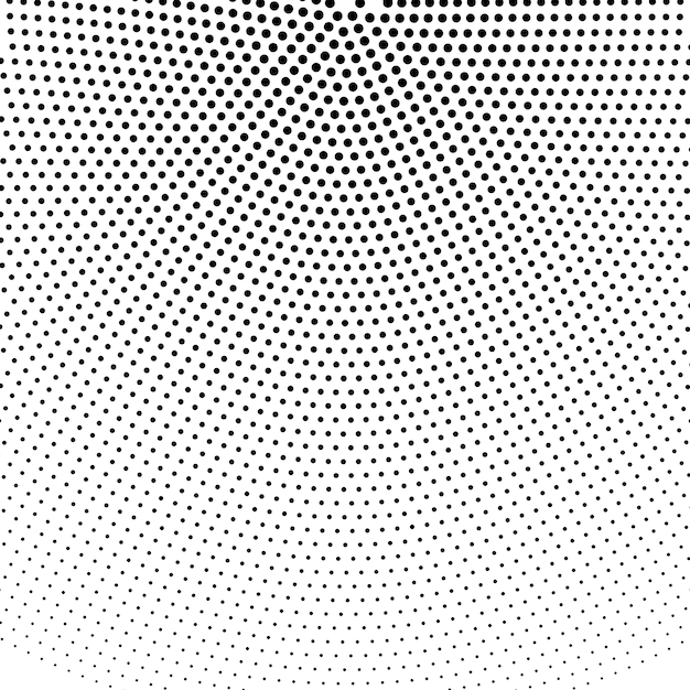 Radial Gradient of Diminishing Black Dots on White Background | Jiffy ...