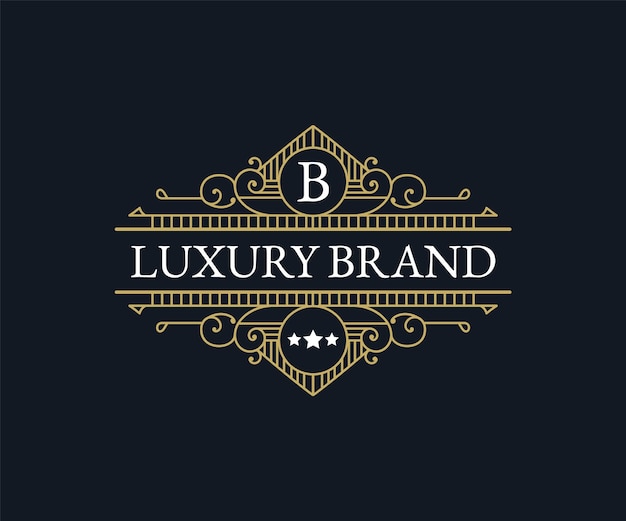 Elegant Luxury Brand Logo with Ornate Emblem Design | Jiffy Designs