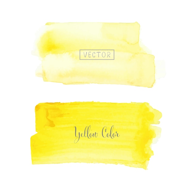 Vibrant Yellow Watercolor Brush Strokes with Text | Jiffy Designs