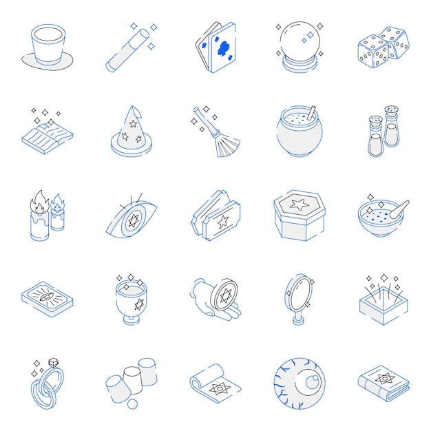 Diverse Collection of Vibrant Illustrated Icons for Versatile ...