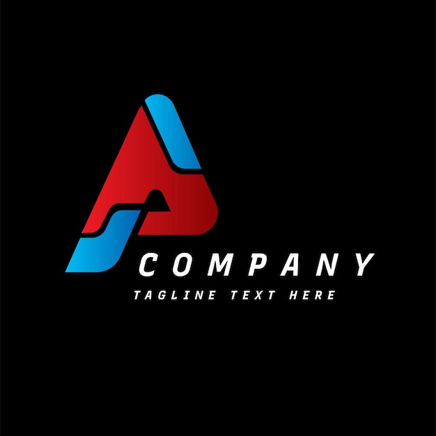 Striking Red and Blue Letter A Corporate Logo Design | Jiffy Designs