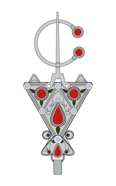 Ornate Ceremonial Scepter with Vibrant Gemstone Accents | Jiffy Designs