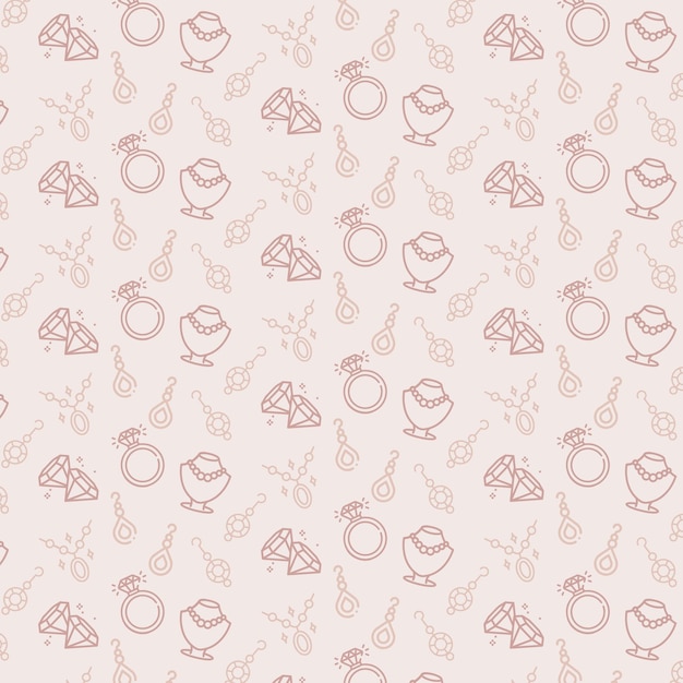 Elegant Engagement Symbols Pattern in Soft Tones | Jiffy Designs