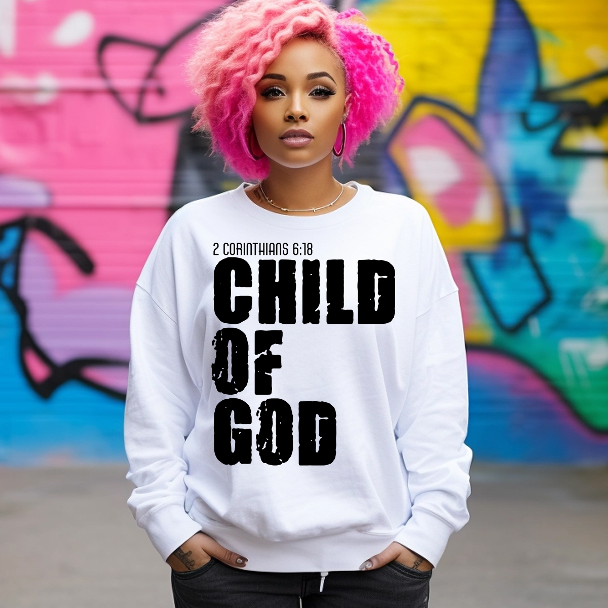 'Child of God' Bold Typography with Biblical Reference | Jiffy Designs