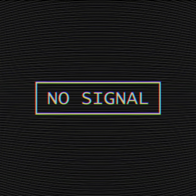 Striking Minimalist 'No Signal' Text Display on Dark Background | Jiffy ...