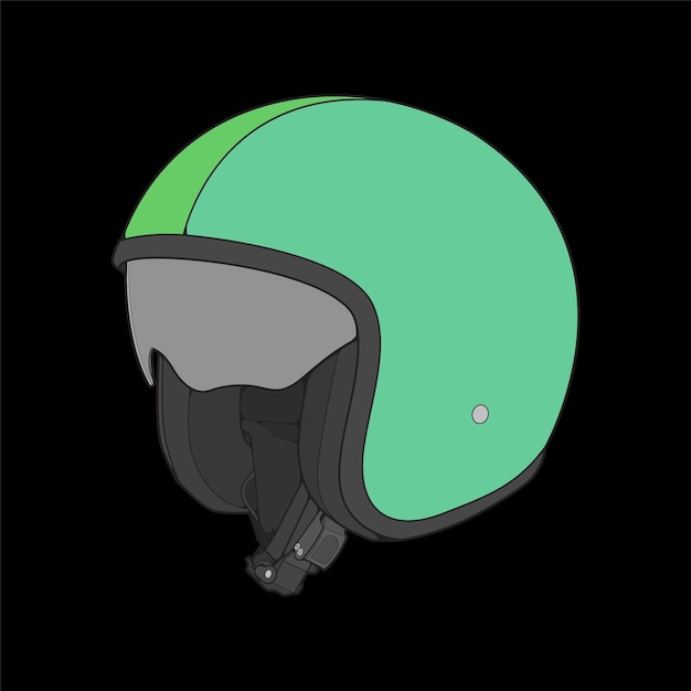 Sleek Retro-Inspired Motorcycle Helmet in Vibrant Green | Jiffy Designs