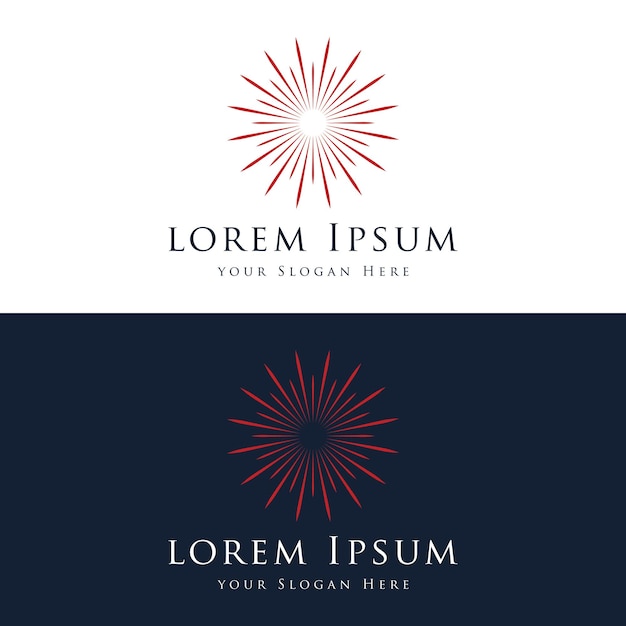 Radiant Burst of Crimson Starburst Logos | Jiffy Designs