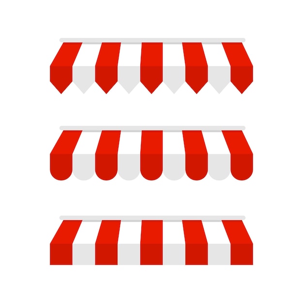 Vibrant Red and White Striped Awnings Canopy | Jiffy Designs