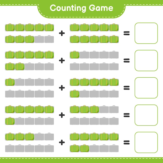 Counting Game with Vibrant Green Boxes | Jiffy Designs