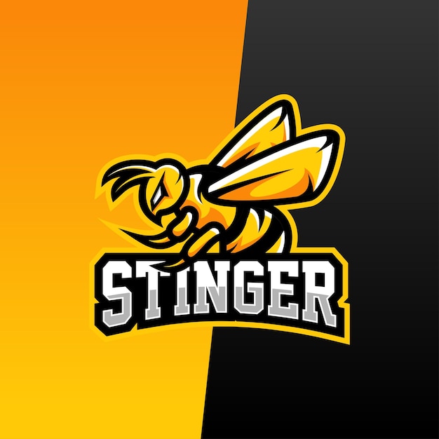 Fierce Stinger Mascot Logo with Bold Typography | Jiffy Designs
