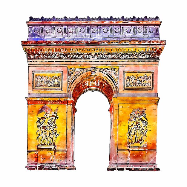 Vibrant Architectural Masterpiece: The Iconic Arc de Triomphe | Jiffy ...