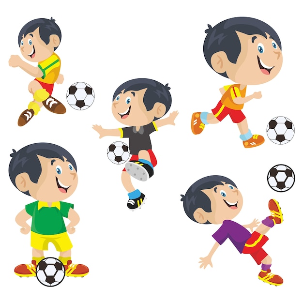 Vibrant Collection of Playful Soccer-Themed Cartoon Characters | Jiffy ...