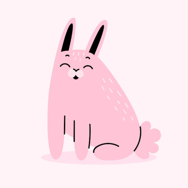 Adorable Pastel Pink Bunny Illustration | Jiffy Designs