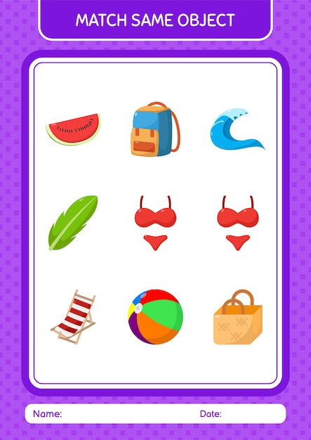 Vibrant Summer Beach Collection of Iconic Elements | Jiffy Designs