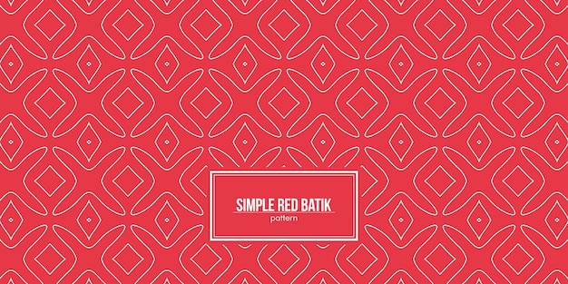 Vibrant Red Geometric Batik Pattern with Repeating Diamonds | Jiffy Designs