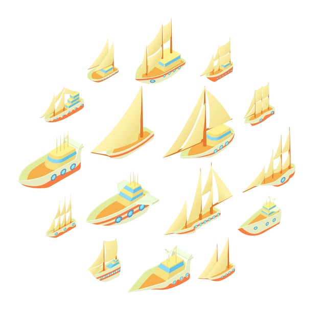 Vibrant Collection of Stylized Sailing Vessels | Jiffy Designs