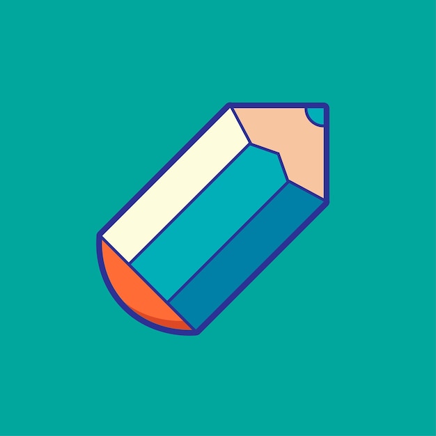 Vibrant Geometric Pencil Illustration on Teal Background | Jiffy Designs