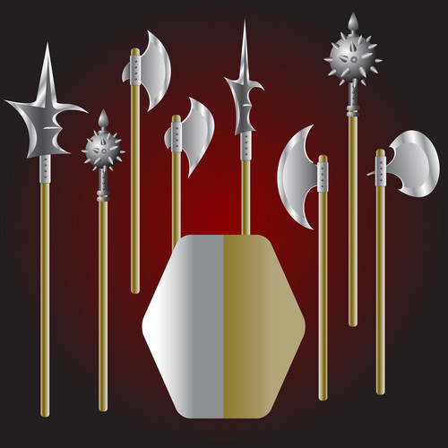 Medieval Weapons And Shield | Jiffy Designs