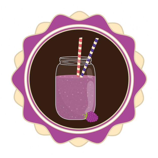 Vibrant Bubble Tea Illustration with Stylized Straw Design | Jiffy Designs