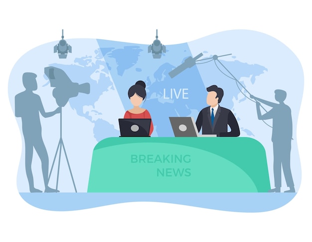 Live News Broadcast with Reporters and Global Map | Jiffy Designs