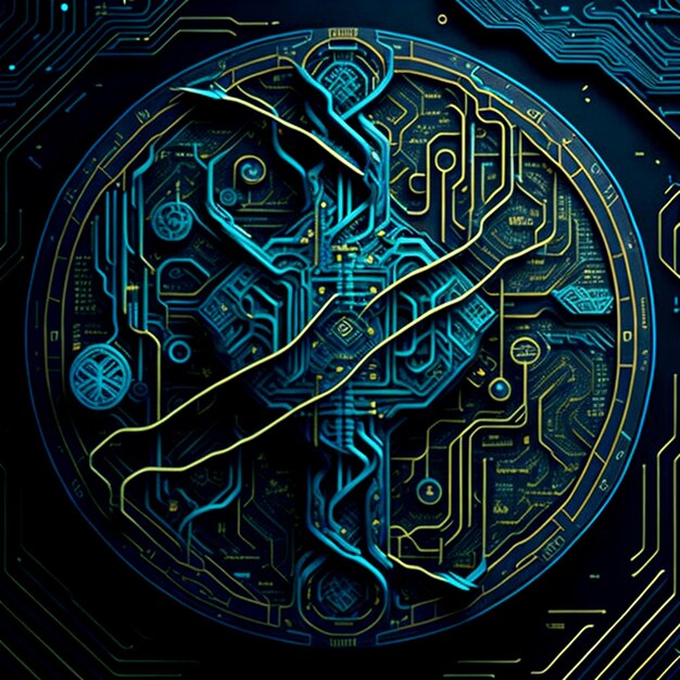 Intricate Cyberpunk Circuit Board Design | Jiffy Designs
