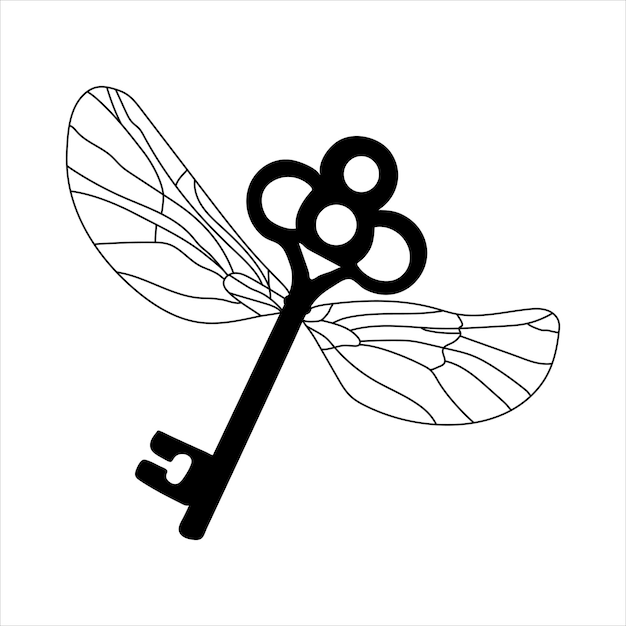 Elegant Dragonfly Key with Intricate Wing Details | Jiffy Designs