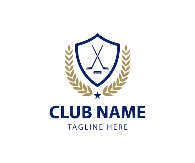 Elegant Sports Club Crest with Crossed Sticks and Laurel Wreath | Jiffy ...